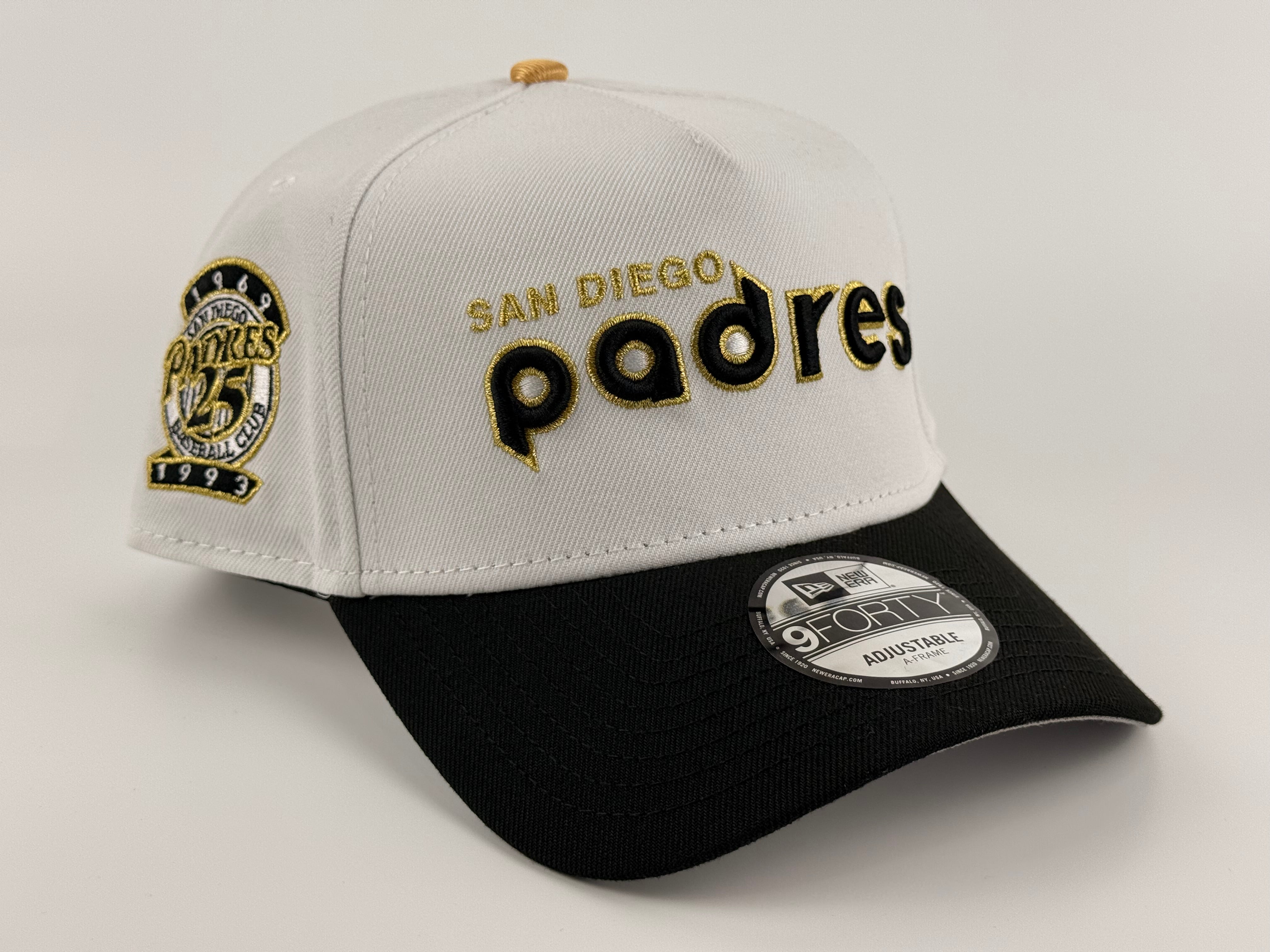 San Diego Padres New Era Cap 9FORTY A-Frame Snapback Hat White Crown B ...